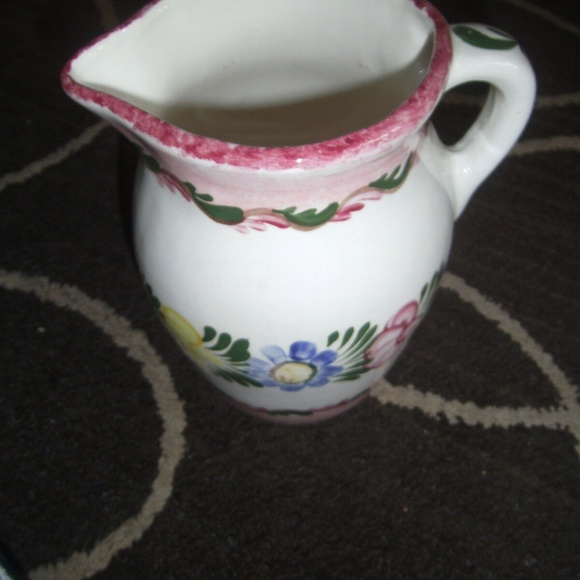 Handgemalt | Dining | Handgemalt Signed Hand Painted Water Pitcher Chic ...